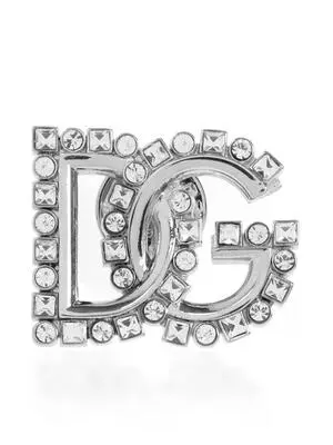 Dolce & Gabbana Crystal-embellished Brooch - Silver