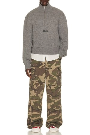 Rhude Quarter Zip Knit Top