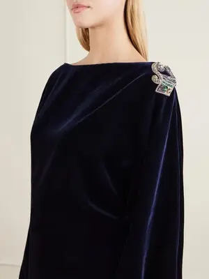 Versace Embellished Velvet Mini Dress