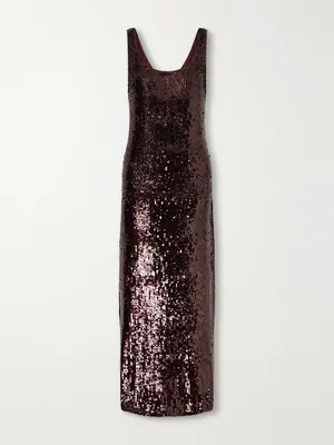 Simkhai Sequined Maxi Dress - Metallic