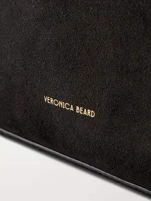 Veronica Beard Swing Embellished Suede Clutch