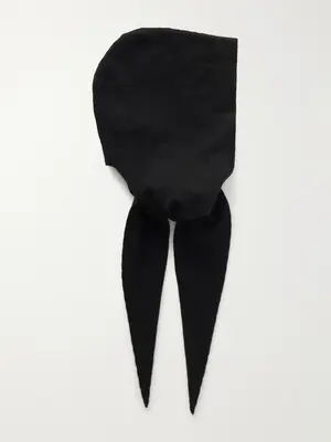 Nour Hammour Niale Cashmere Head Scarf - Black