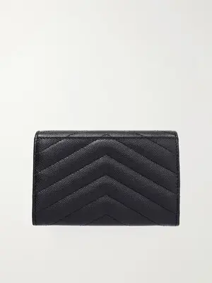 Saint Laurent Cassandre Metalassé Leather Wallet
