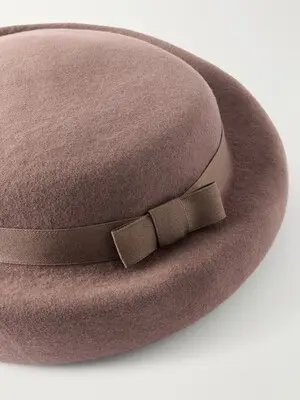GIGI BURRIS MILLINERY Laura Wool And Cotton-blend Felt Pillbox Hat