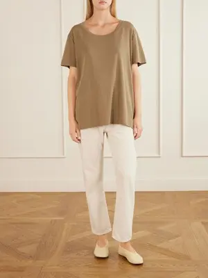 THE ROW Dera Cotton And Cashmere-blend Jersey T-shirt