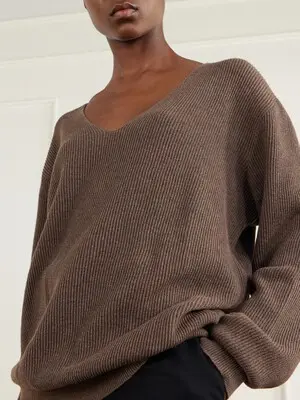 THE ROW Phef Cotton And Cashmere-blend Sweater