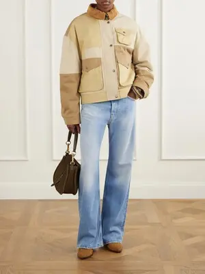 MARANT ETOILE Risla Corduroy-trimmed Cotton Jacket