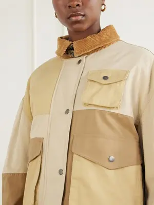 MARANT ETOILE Risla Corduroy-trimmed Cotton Jacket