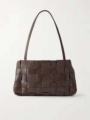 ST. AGNI Woven Leather Shoulder Bag