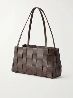 ST. AGNI Woven Leather Shoulder Bag