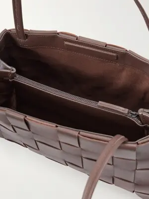 ST. AGNI Woven Leather Shoulder Bag