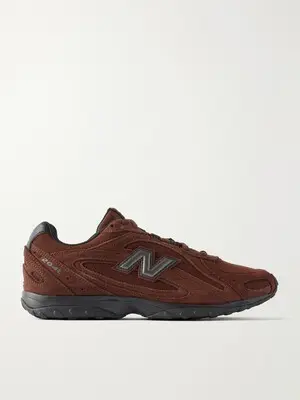 NEW BALANCE 204l Leather-trimmed Suede Sneakers