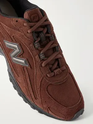 NEW BALANCE 204l Leather-trimmed Suede Sneakers