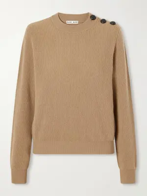 BLAZÉ MILANO Racka Ribbed Wool And Cashmere-blend Sweater