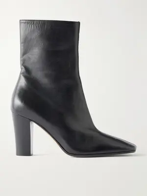 THE ROW Cindy Leather Ankle Boots