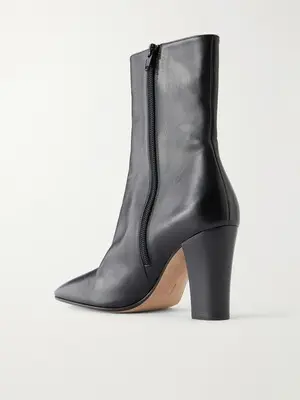 THE ROW Cindy Leather Ankle Boots