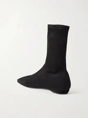 THE ROW Cindy Suede Ankle Boots