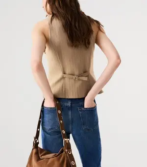 Maje Wool-blend Striped Waistcoat