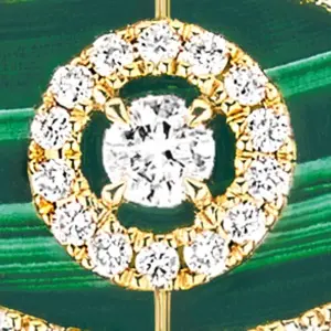 Messika Lucky Eye Yellow And Malachite Necklace