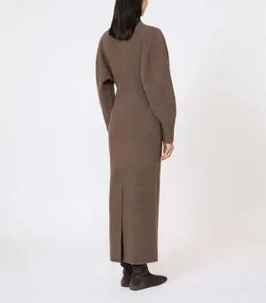 Max Mara Wool-blend High-neck Maxi Dress
