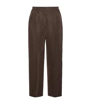 Max Mara Satin Straight Tailored Trousers