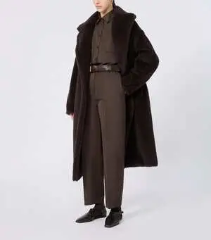 Max Mara Satin Straight Tailored Trousers