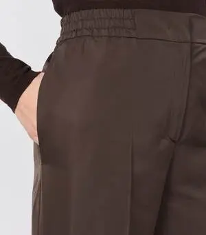 Max Mara Satin Straight Tailored Trousers