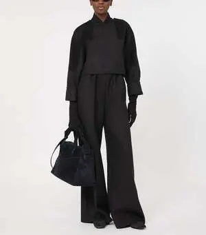Max Mara Stretch-virgin Wool Drawstring Trousers