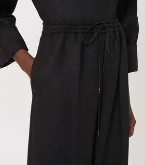 Max Mara Stretch-virgin Wool Drawstring Trousers
