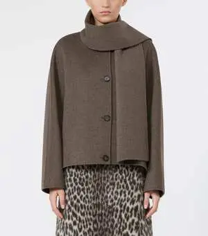 Max Mara Virgin Wool Scarf-neck Jacket