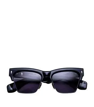 JACQUES MARIE MAGE Bugsy Square Sunglasses - Red