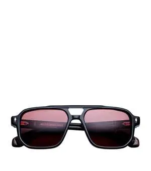JACQUES MARIE MAGE Evans Aviator Sunglasses - Blue