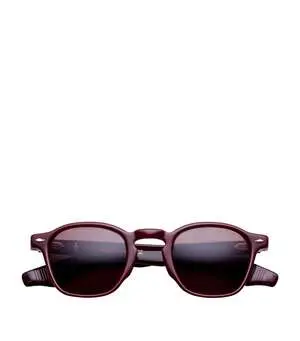 JACQUES MARIE MAGE Zephirin 47 Round Sunglasses - Red