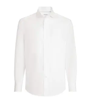 Brunello Cucinelli Cotton Twill Shirt - White