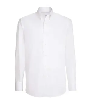 Brunello Cucinelli Cotton Twill Shirt - White