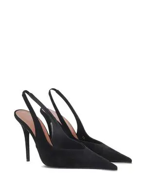 Amina Muaddi Anok Pointed-toe Slingback Pumps