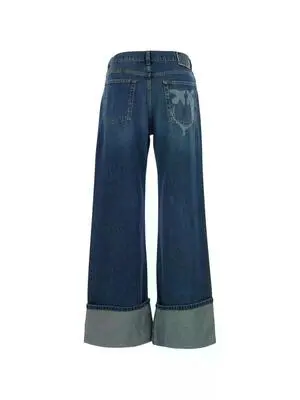 Pinko Turn-up Cuff Love Birds Jeans