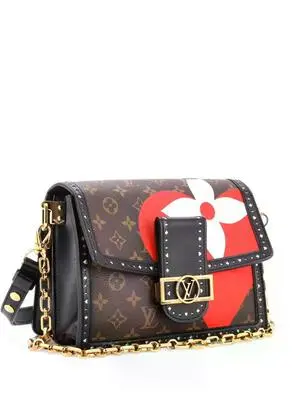 LOUIS VUITTON Dauphine Shoulder Bag Limited Edition Game On Monogram Canvas Crossbody Bag - Black