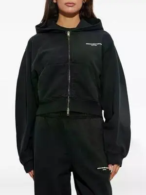 Alexander Wang Logo-print Zip-up Hoodie