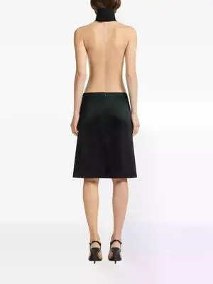 COURREGES Satin-finish Pocket-detail Mini Skirt