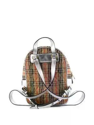 Burberry Link 1983 Knight Check Canvas Medium Backpack
