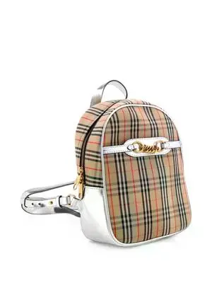 Burberry Link 1983 Knight Check Canvas Medium Backpack