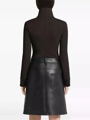 COURREGES Zipped Heather Twill Cardigan