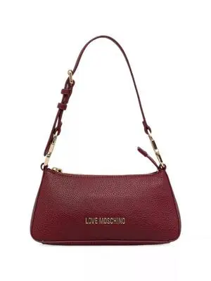 Moschino Logo-plaque Pebbled Tote Bag - Red