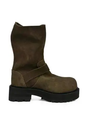 FILTH Buckle-strap Leather Boots - Brown