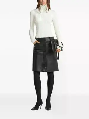 COURREGES Rib-knit Zipped Sweater