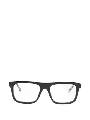 Gucci Tortoiseshell-effect Rectangle-frame Glasses - Black