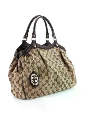 Gucci Sukey Gg Canvas With Leather Medium Tote Bag