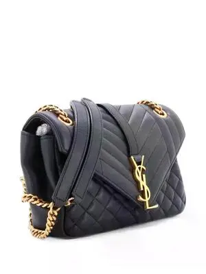 Saint Laurent Classic Monogram Envelope Satchel Mixed Matelasse Leather Medium Shoulder Bag