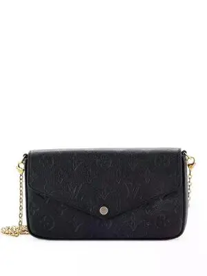 LOUIS VUITTON Felicie Pochette Monogram Empreinte Leather Crossbody Bag - Black